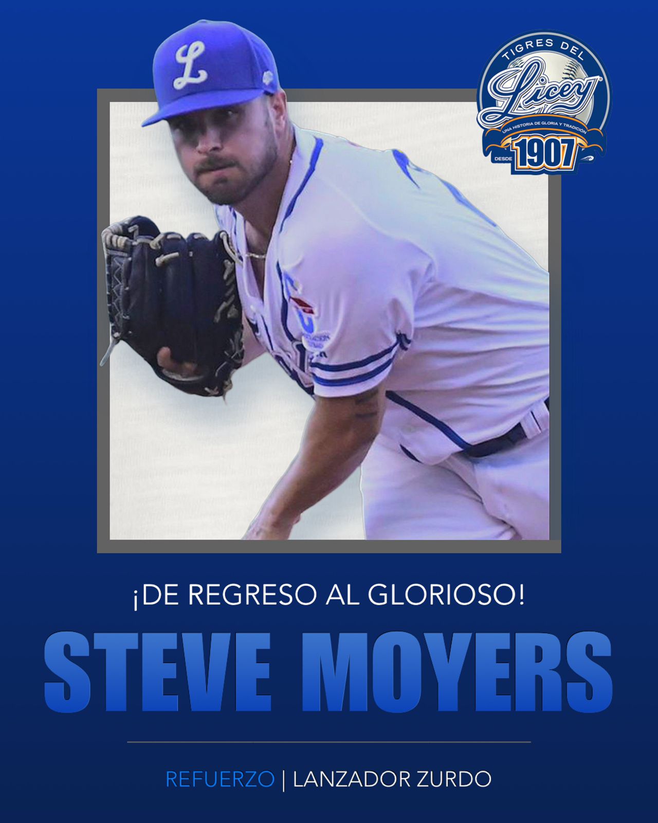 Licey anuncia a Steve Moyers como refuerzo
